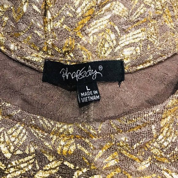 Rhapsody | Dresses | Rhapsody Dresses Gold Feather Details | Poshmark